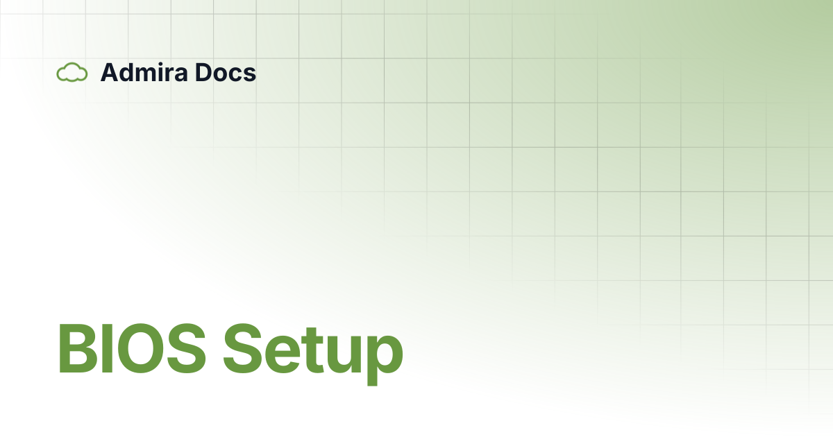 Bios Setup Admira Docs 0064